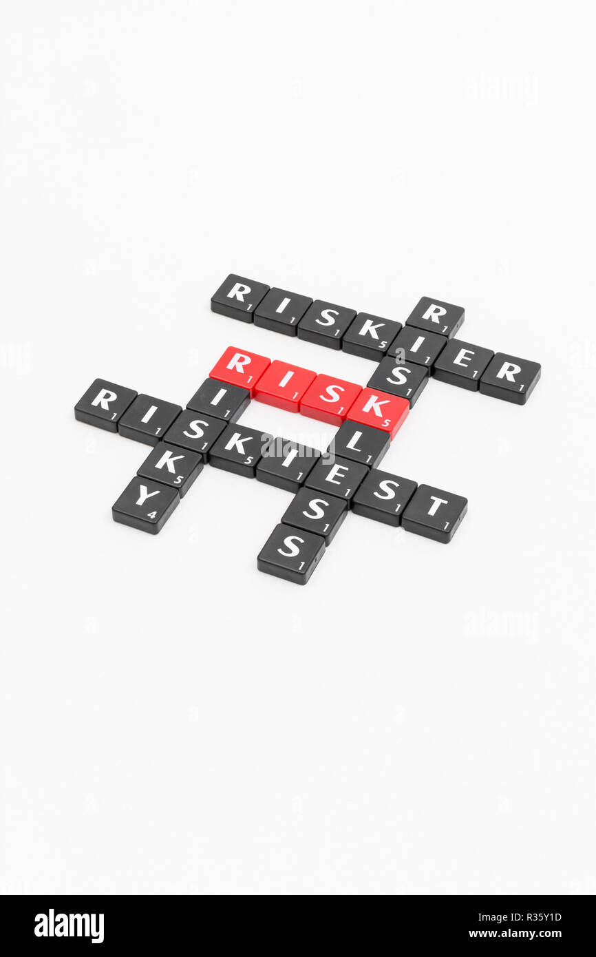 Letter tiles for RISK concept - business risk, risk assessment, risk ...