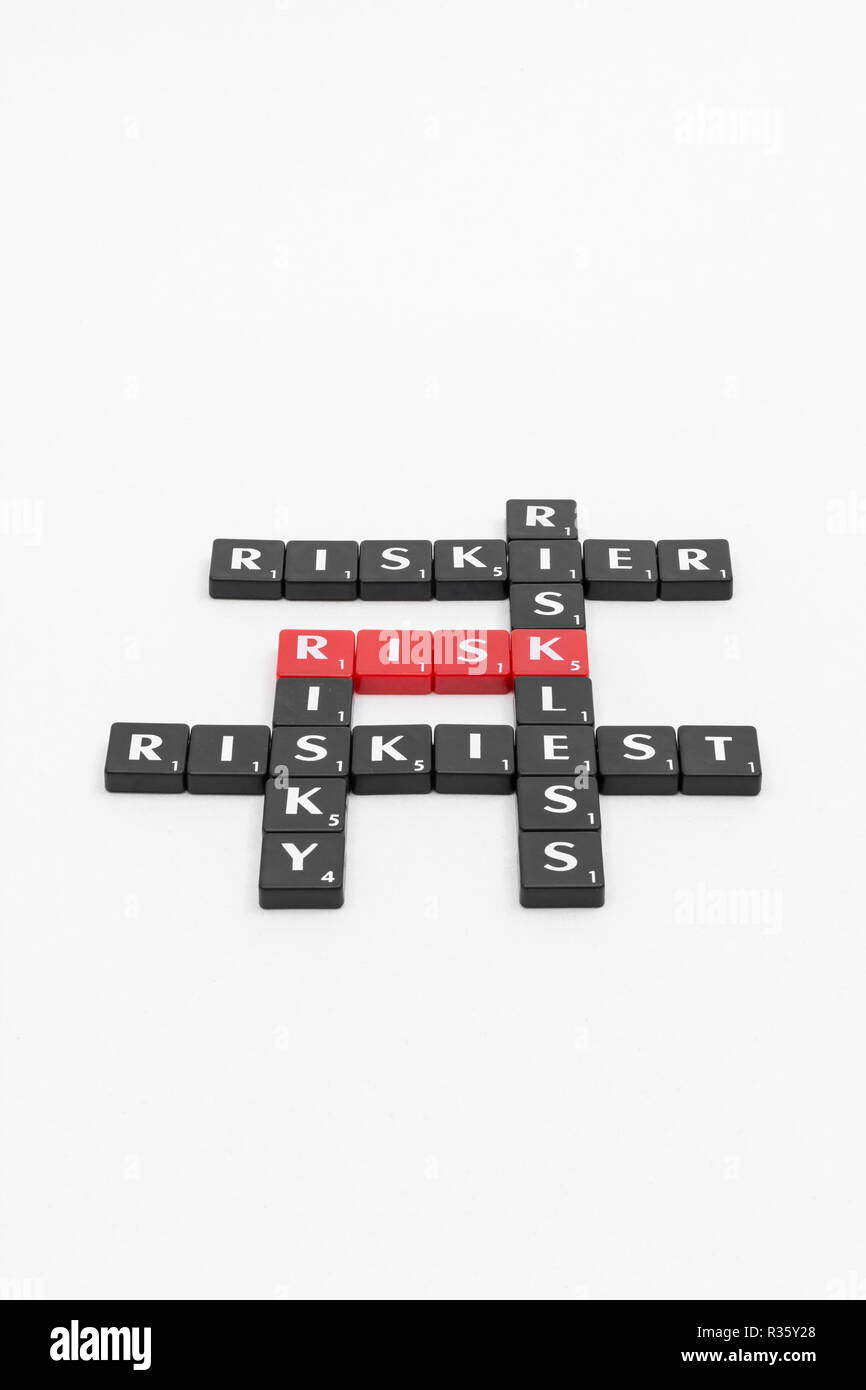 Letter tiles for RISK concept - business risk, risk assessment, risk ...