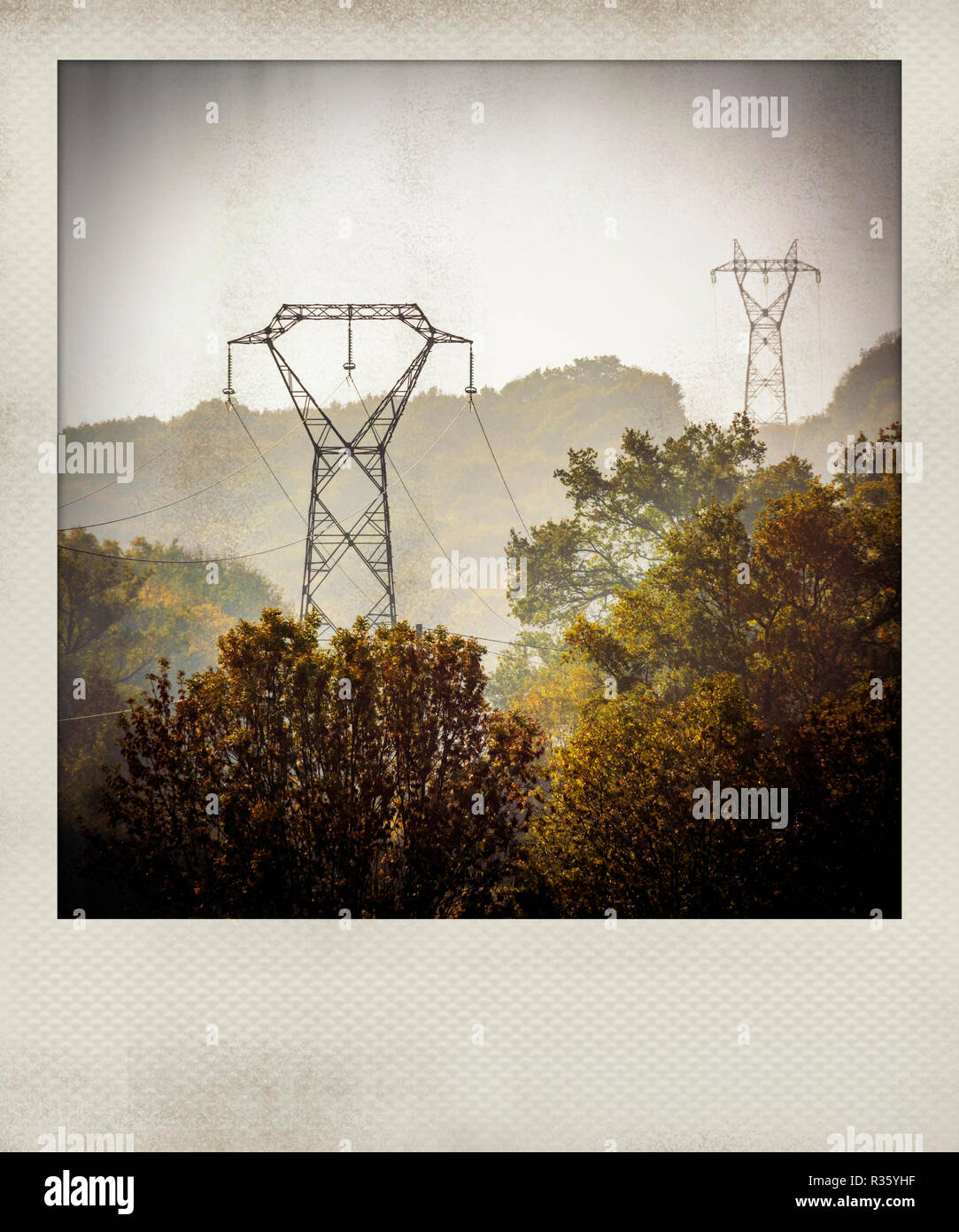 Polaroid electricity pylon france hi-res stock photography and images ...