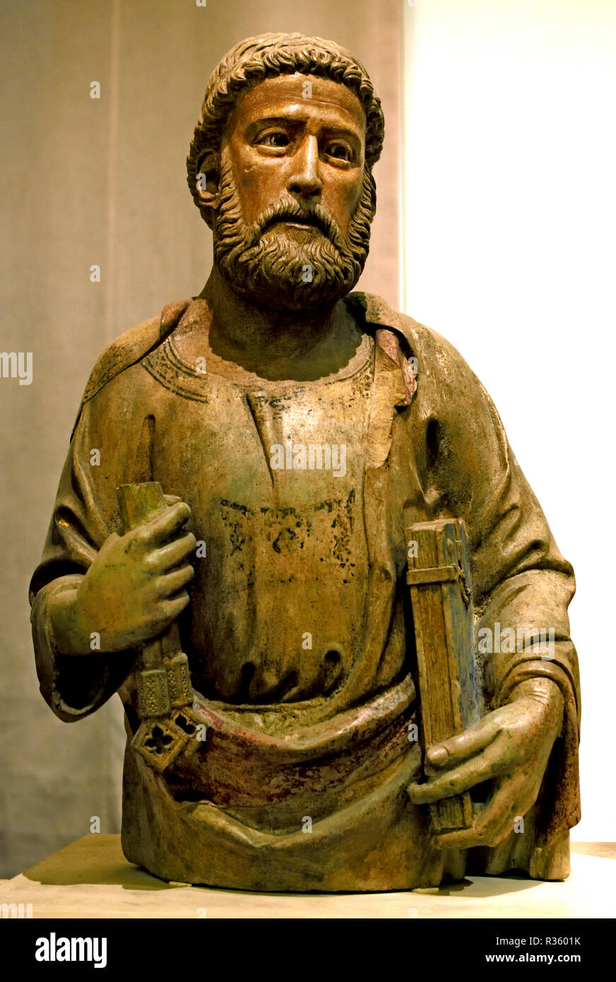 The patron saints of Bologna, painted sandstone, around 1388 - 1392 ...