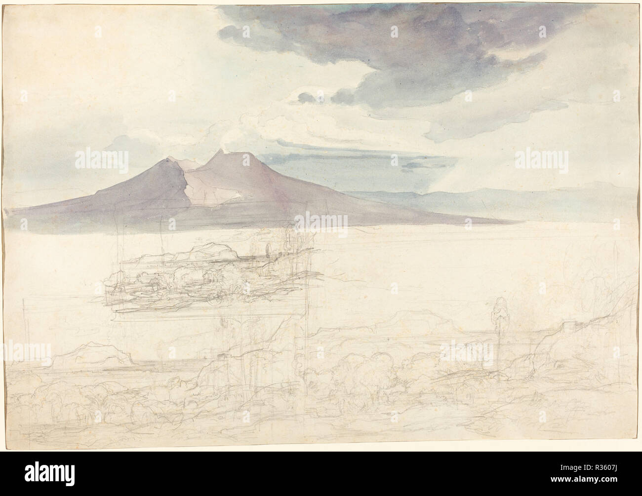 Panoramic Views of Vesuvius and Monte Pellegrino. Dated: 1827 ...