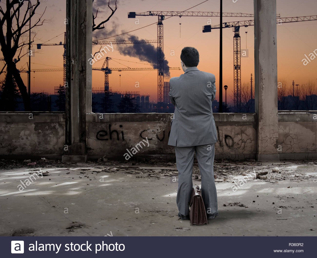 Man Demolishing Wall Stock Photos & Man Demolishing Wall Stock Images ...