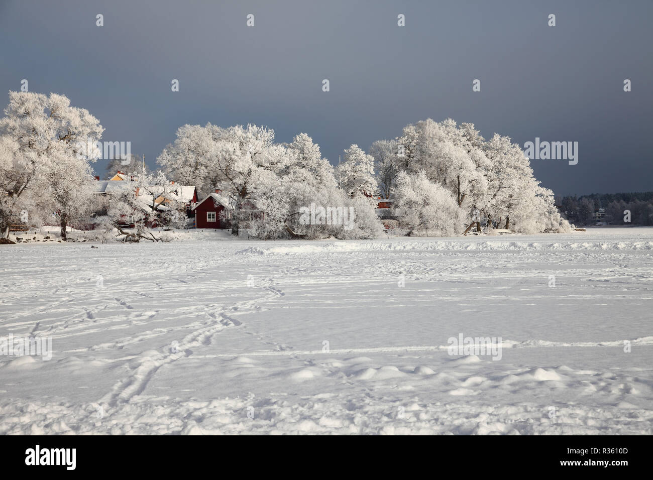 Nice landscape snowy village hi-res stock photography and images - Alamy