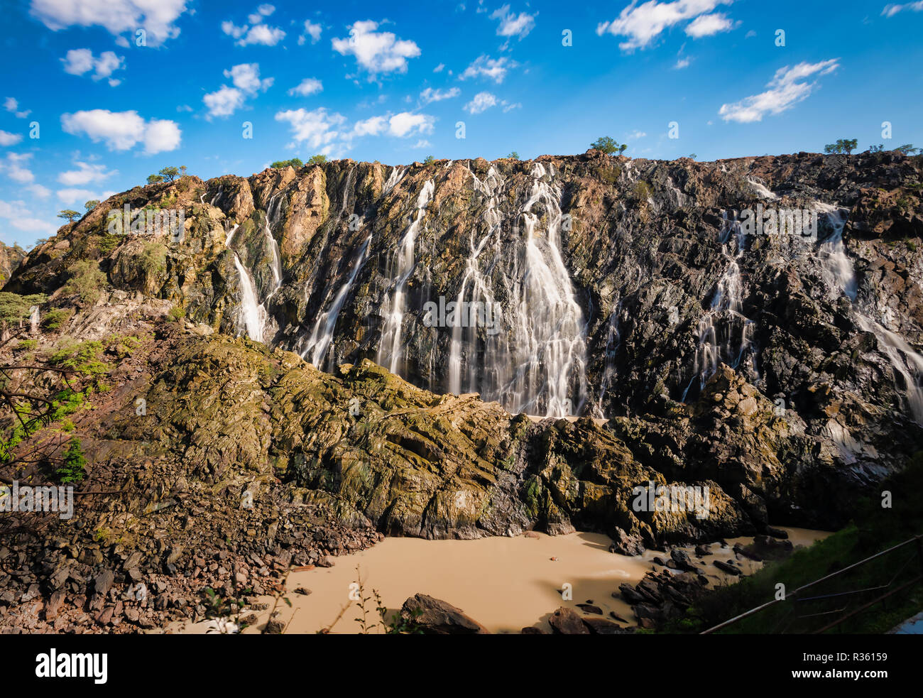 beautiful Ruacana Falls on the Kunene River in Northern Namibia and ...