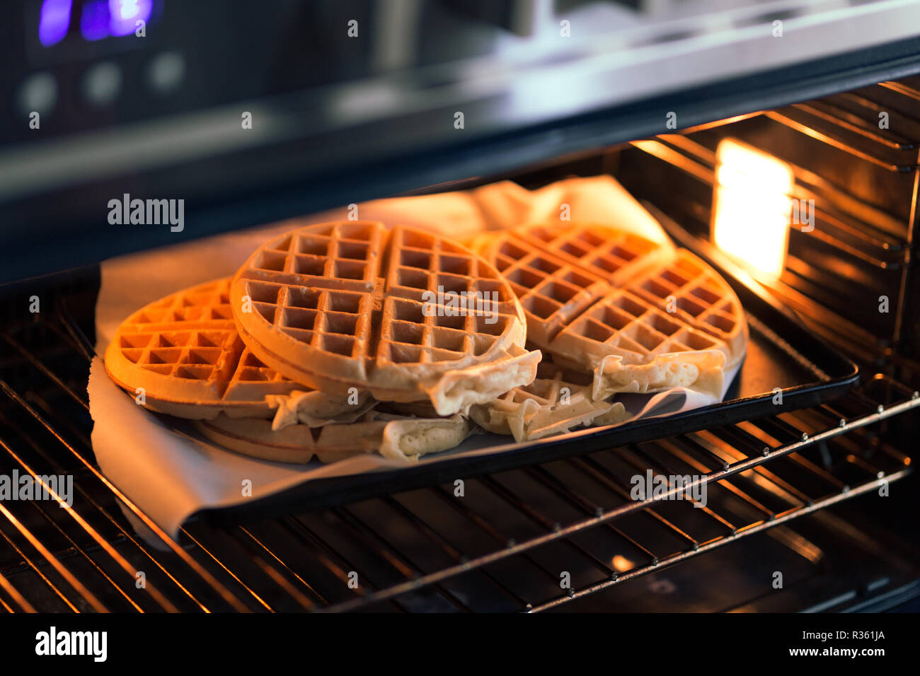 Round waffles hi-res stock photography and images - Alamy