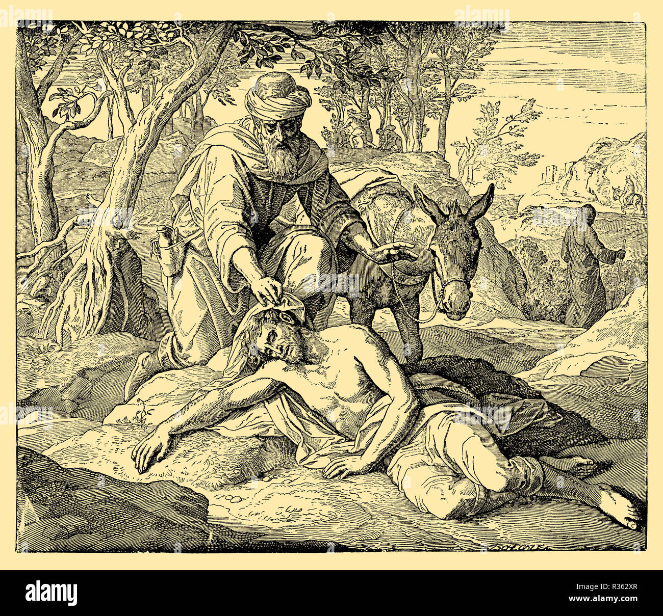 The Good Samaritan, Julius Schnorr von Carolsfeld Stock Photo - Alamy