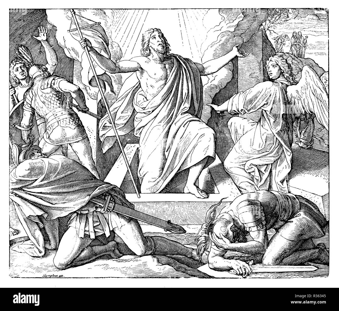 Christ's resurrection, Julius Schnorr von Carolsfeld Stock Photo - Alamy