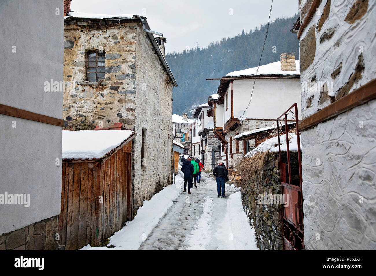South Bulgarian village Shiroka Laka in Smolyan municipality, an ...