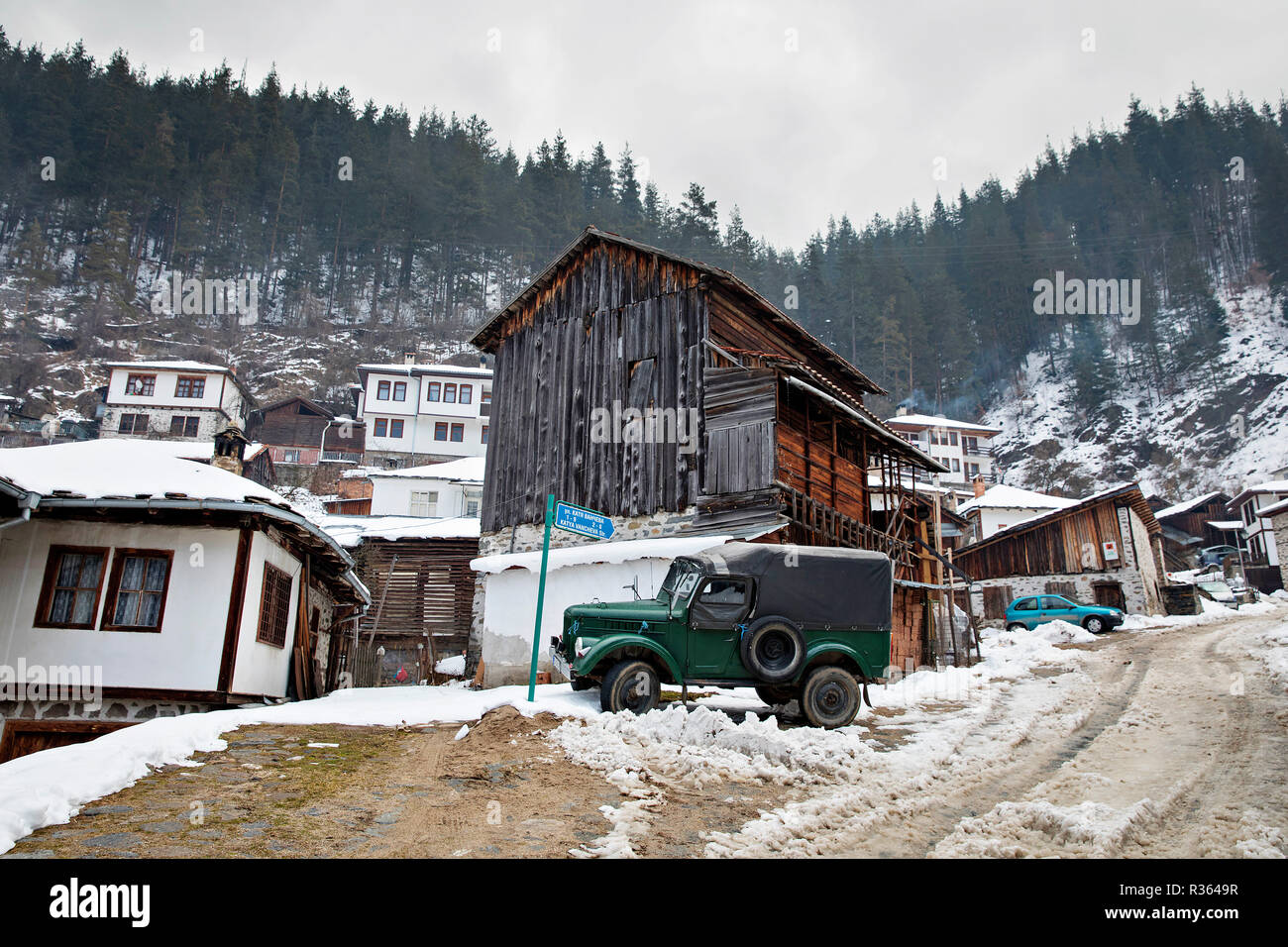 South Bulgarian village Shiroka Laka in Smolyan municipality, an ...