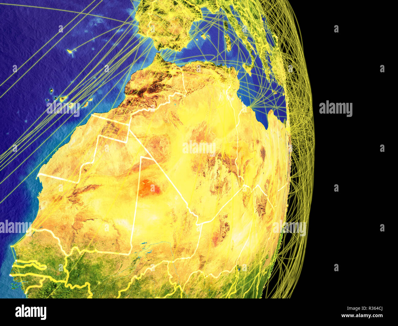 Map of arab maghreb hi-res stock photography and images - Alamy