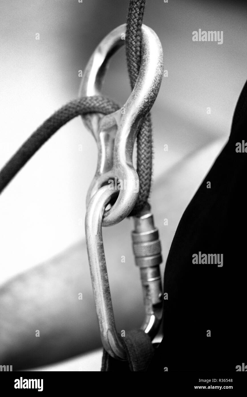 Climbing security lock Black and White Stock Photos & Images - Alamy