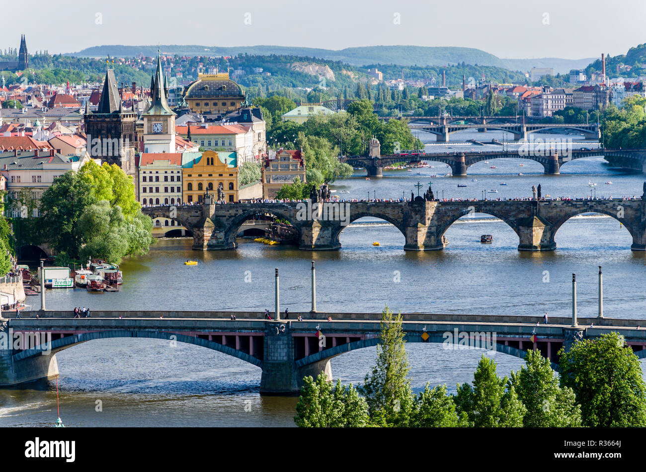Prague river aerial hi-res stock photography and images - Alamy