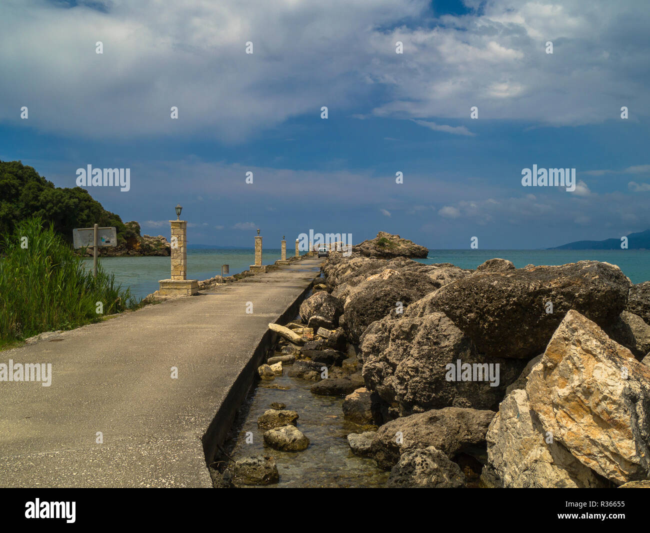 entrance of the River Acheron,,Ammoudia,Fanari,Preveza region,Epirus ...