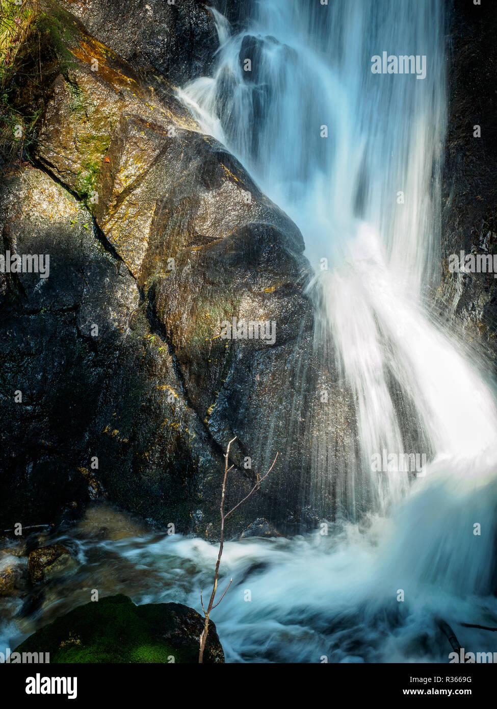 Waterfalls in the Ysperklamm in Yspertal Lower Austria in spring Stock ...