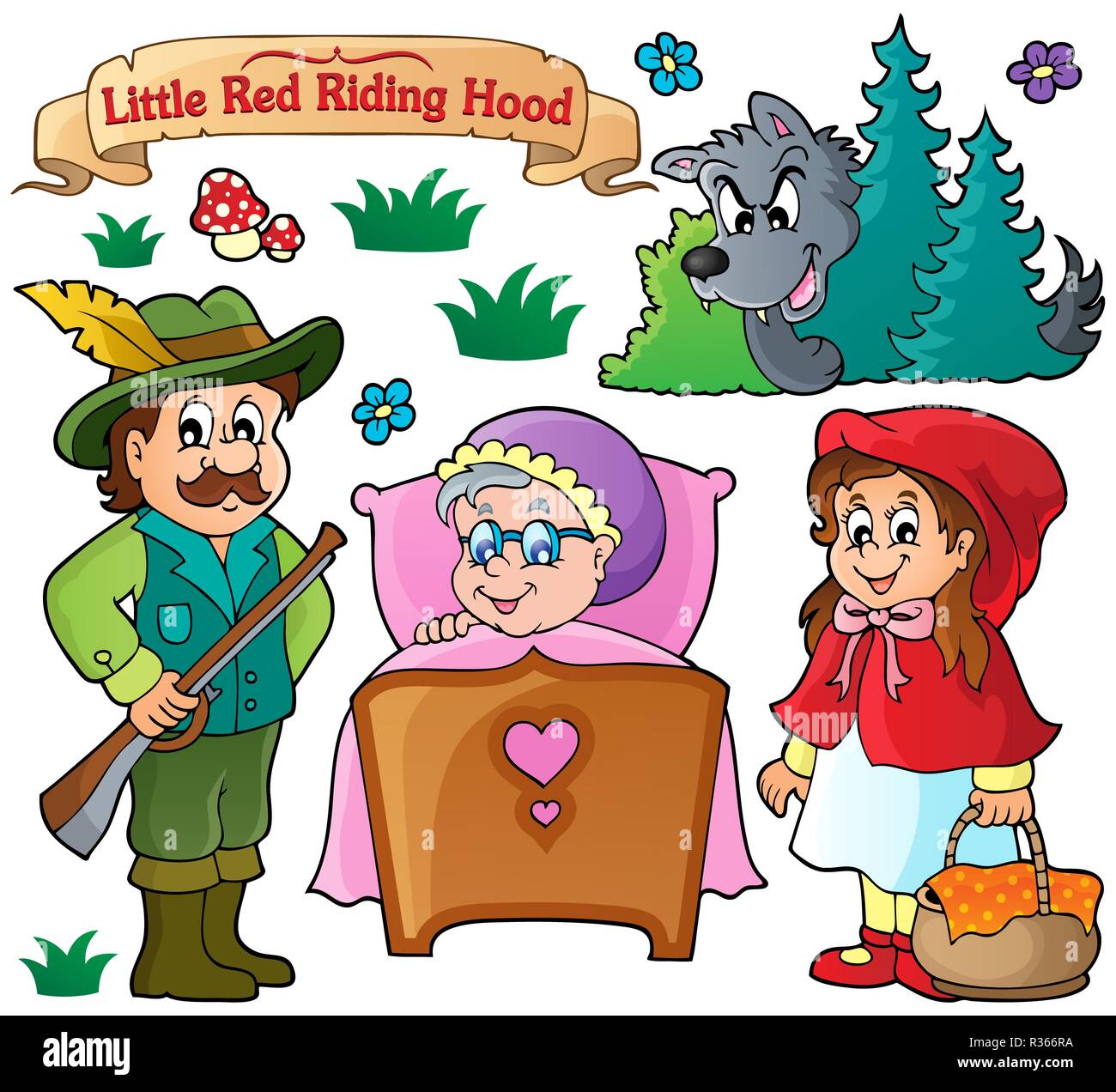 Little red riding hood wolf grandma hi-res stock photography and images ...