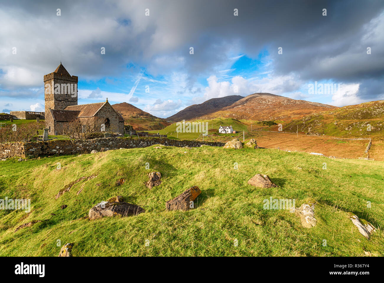 St Clement's Church in Rodel on the Isle of Harris in the Western Isles ...