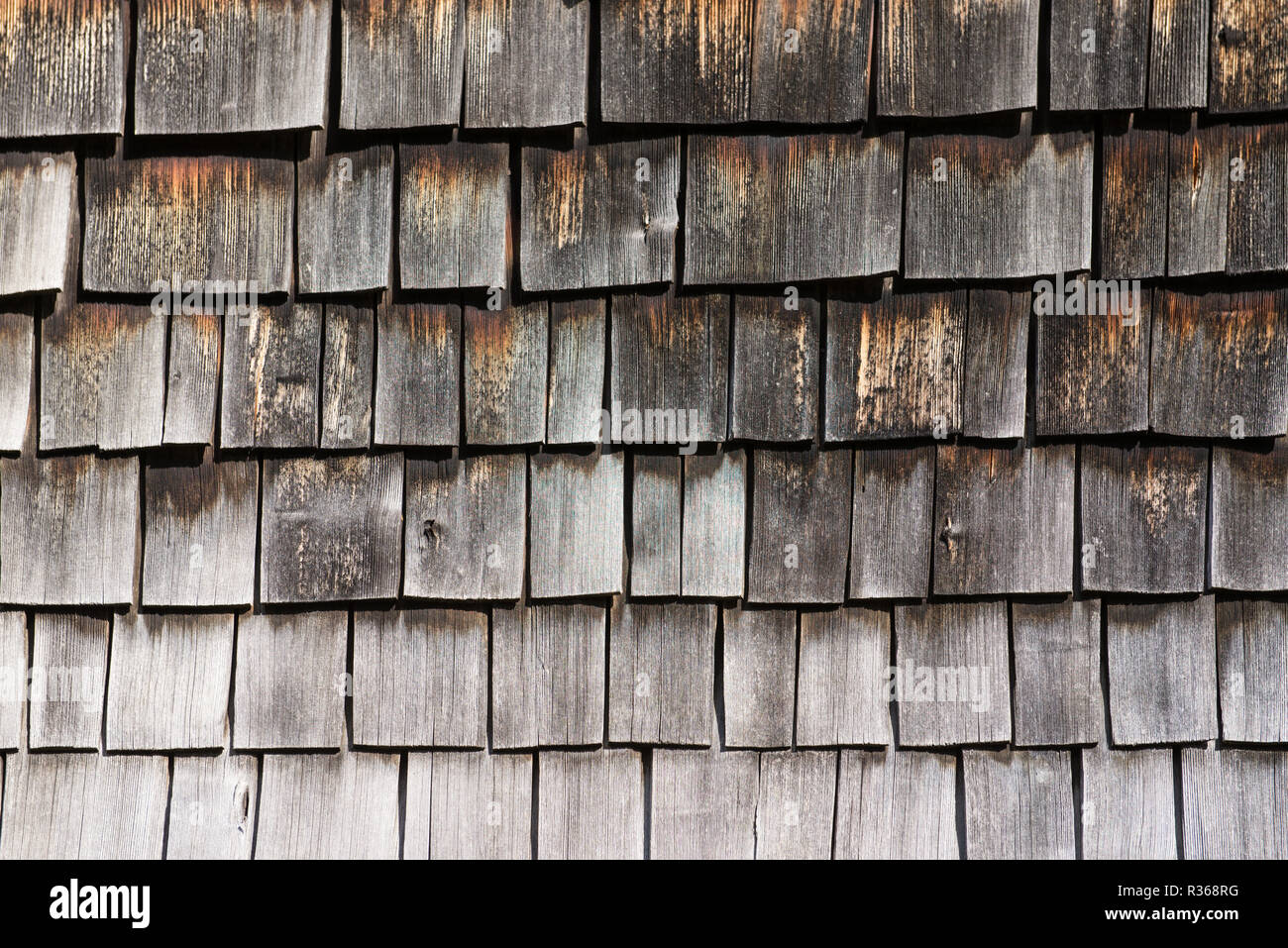 weathered old wooden shingles Stock Photo - Alamy