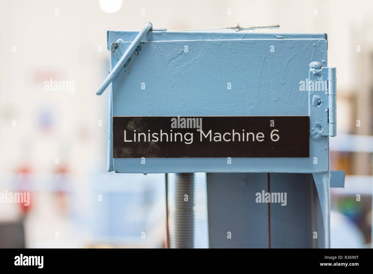 Linishing Machine Old factory, traditional 20th century factory concept ...