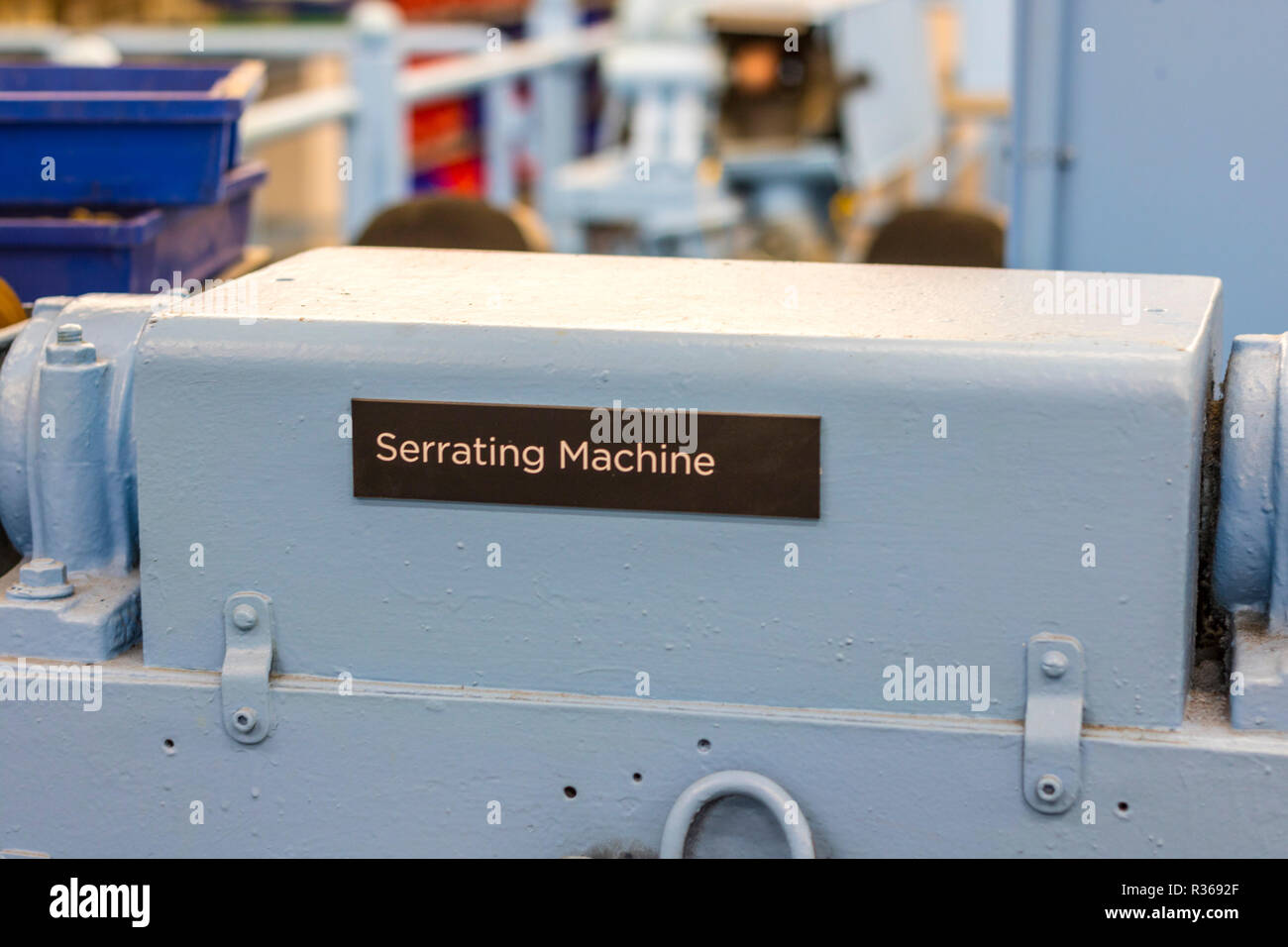 Serrating machine Old factory, traditional 20th century factory concept ...