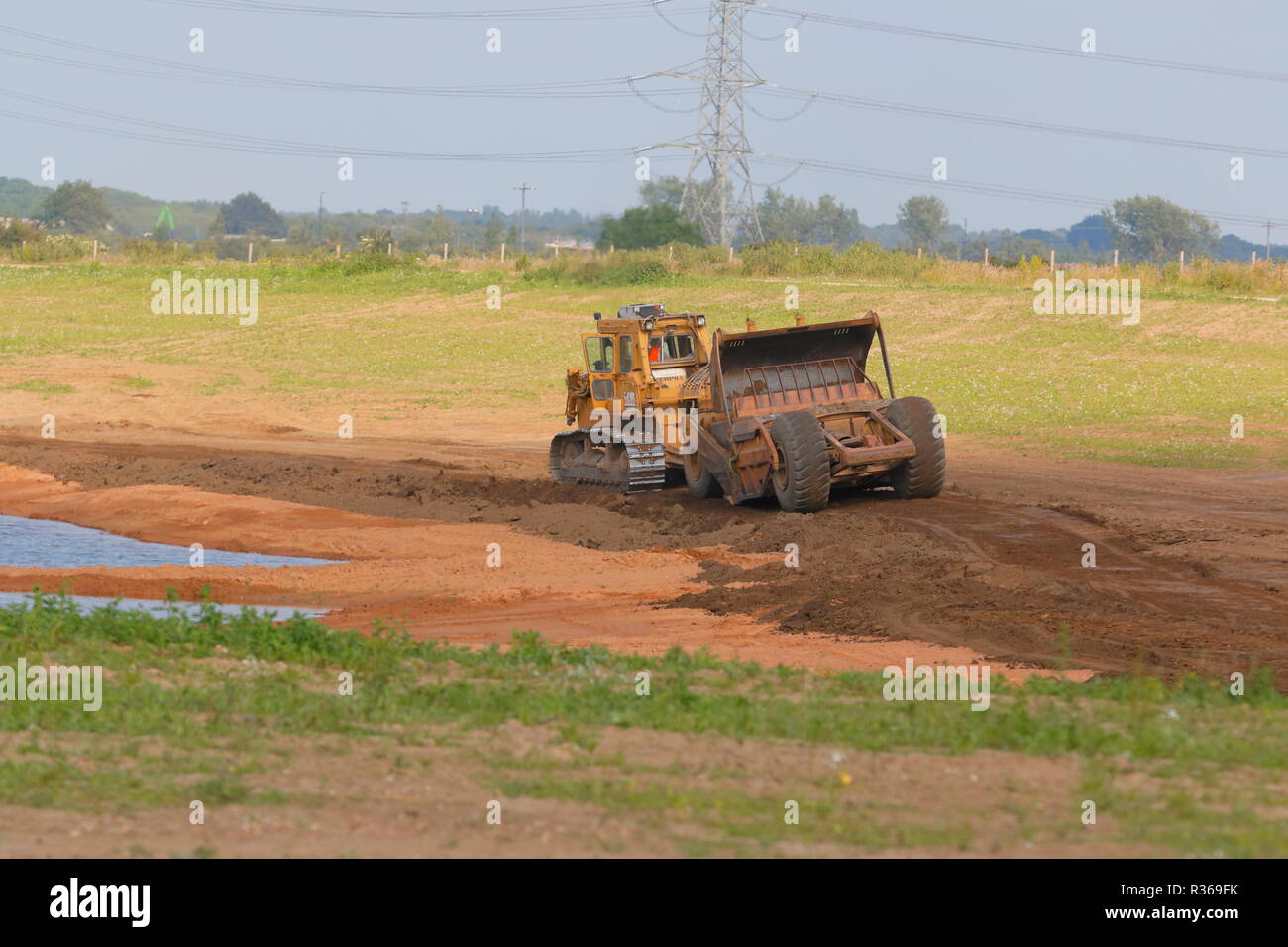R Billings Caterpillar motor scrapers removing over burden on the early ...