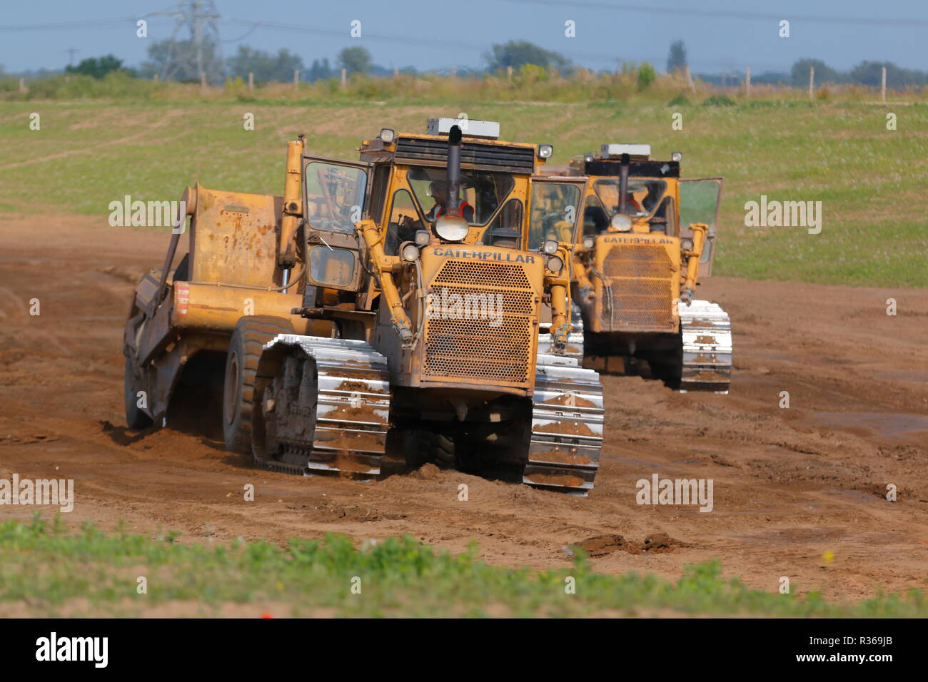 R Billings Caterpillar motor scrapers removing over burden on the early ...