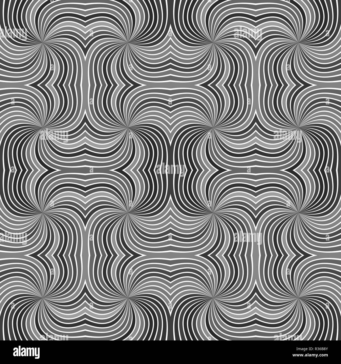 Grey seamless hypnotic abstract spiral ray stripe pattern background ...