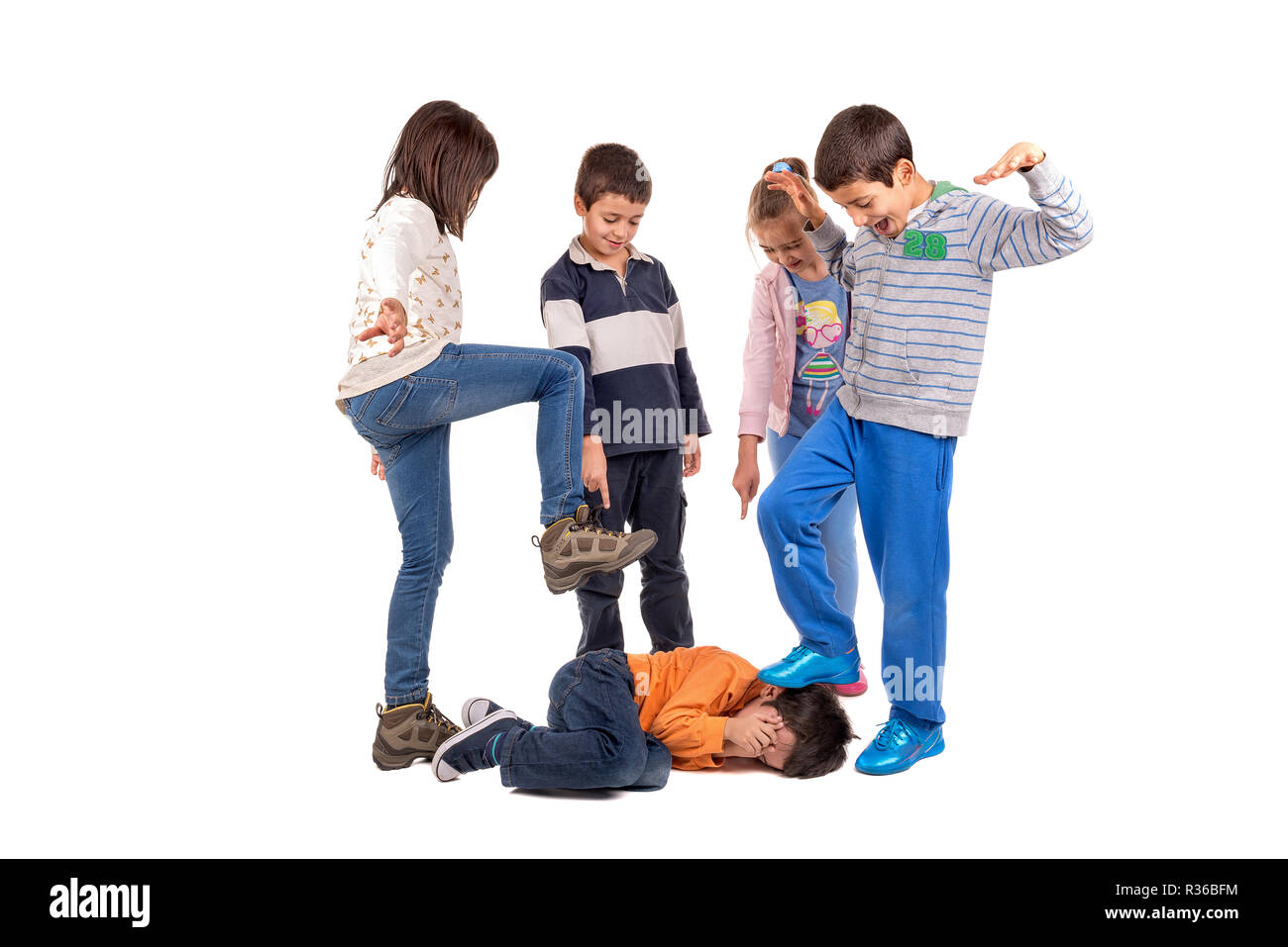 Boys fighting school Cut Out Stock Images & Pictures - Alamy