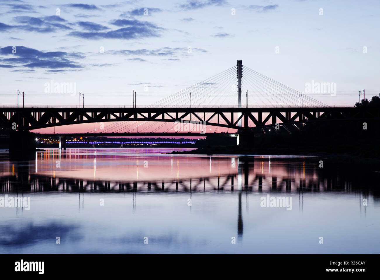 bridge at night Stock Photo - Alamy