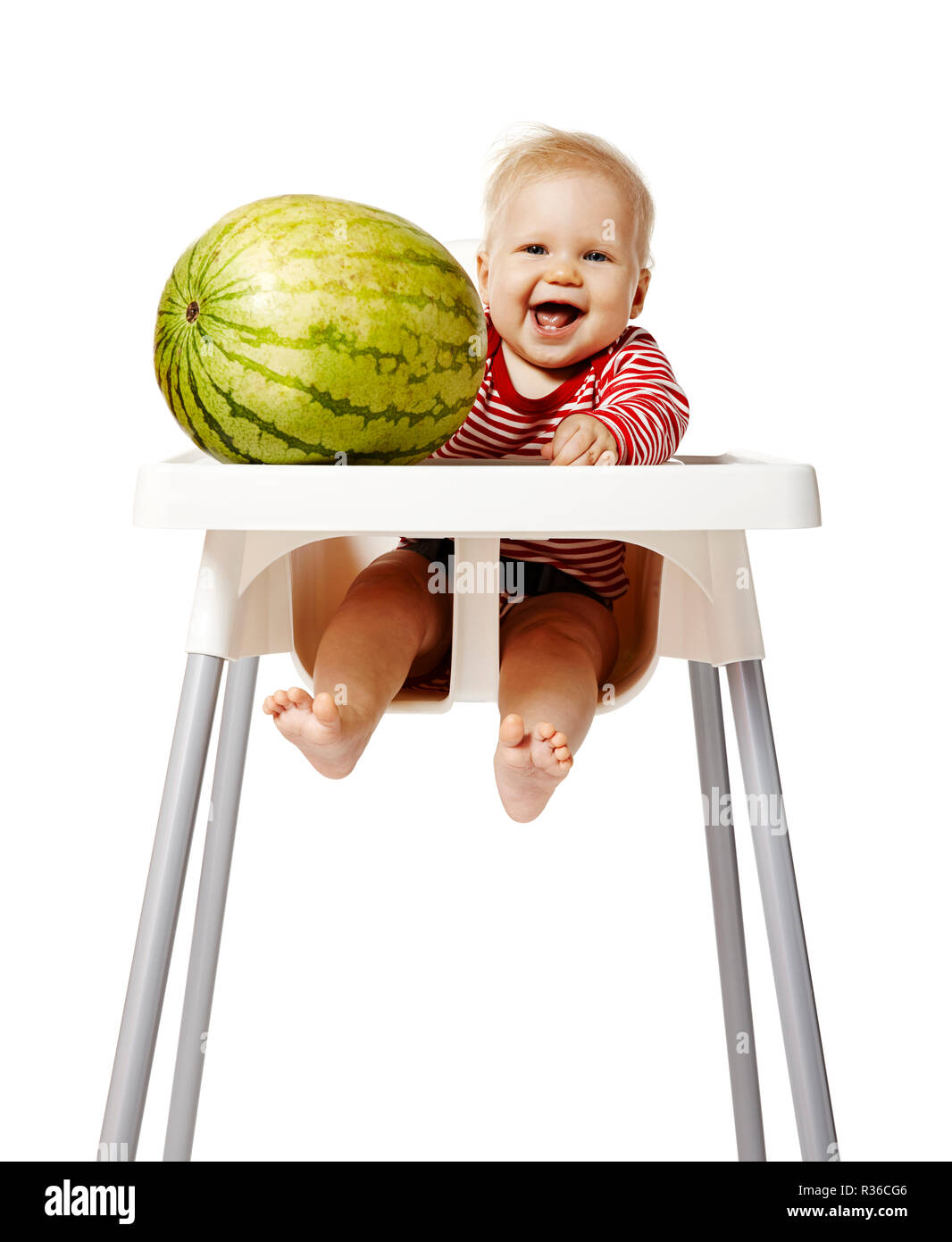 baby and watermelon Stock Photo - Alamy