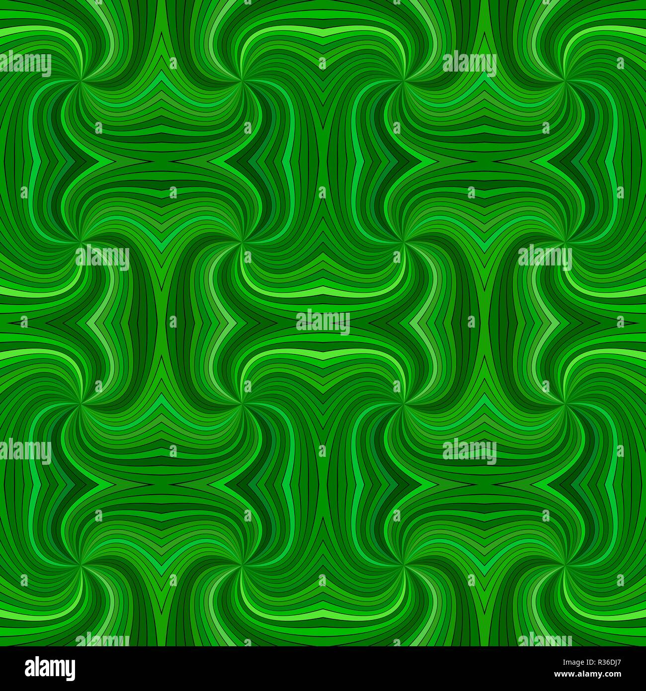 Green hypnotic abstract seamless striped spiral pattern background ...