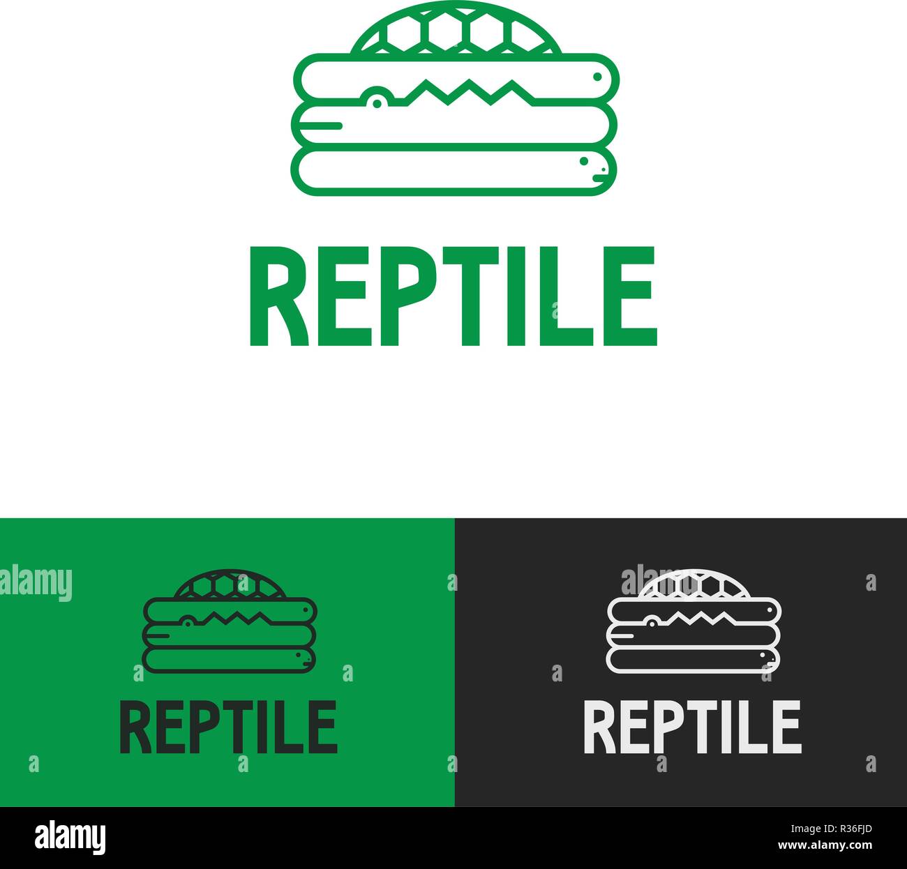 Fun Friendly Modern Minimal Green Exotic Reptile Pet Store Icon Symbol ...