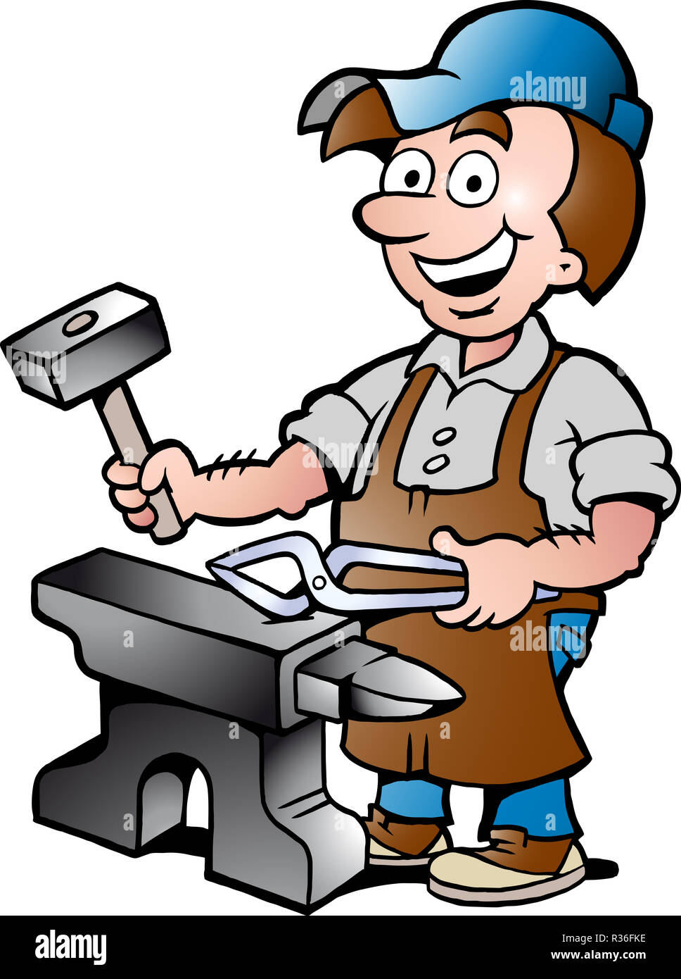 Cartoon blacksmith anvil hi-res stock photography and images - Alamy