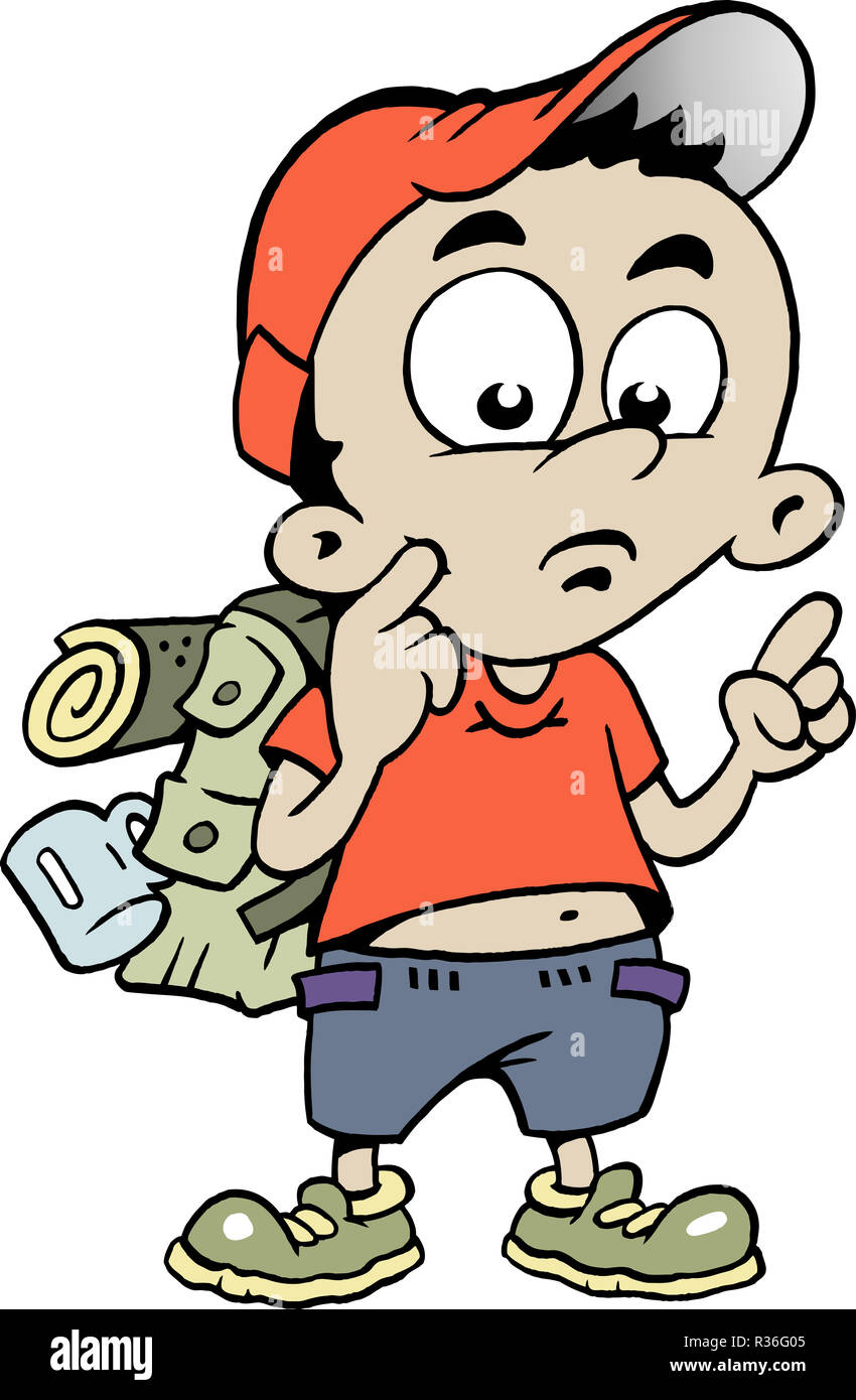 Cartoon boy wondering hi-res stock photography and images - Alamy