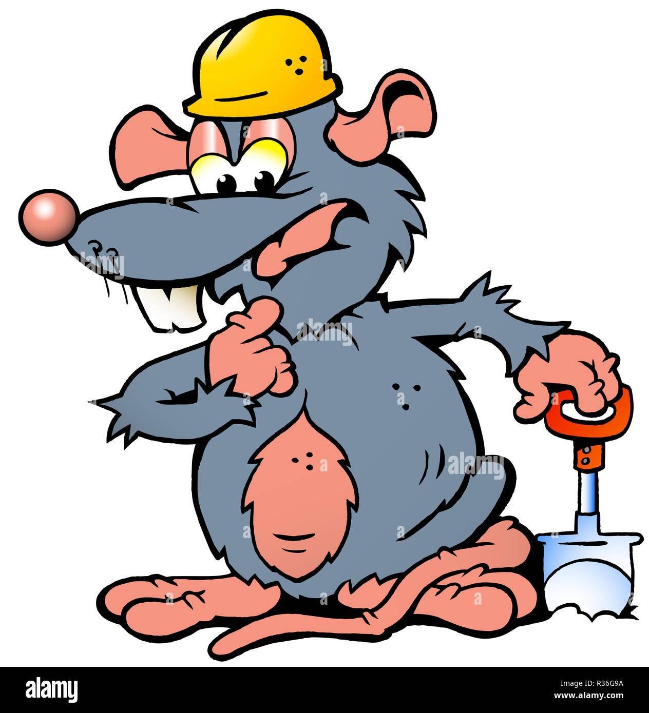 Hand holding a shovel Cut Out Stock Images & Pictures - Alamy