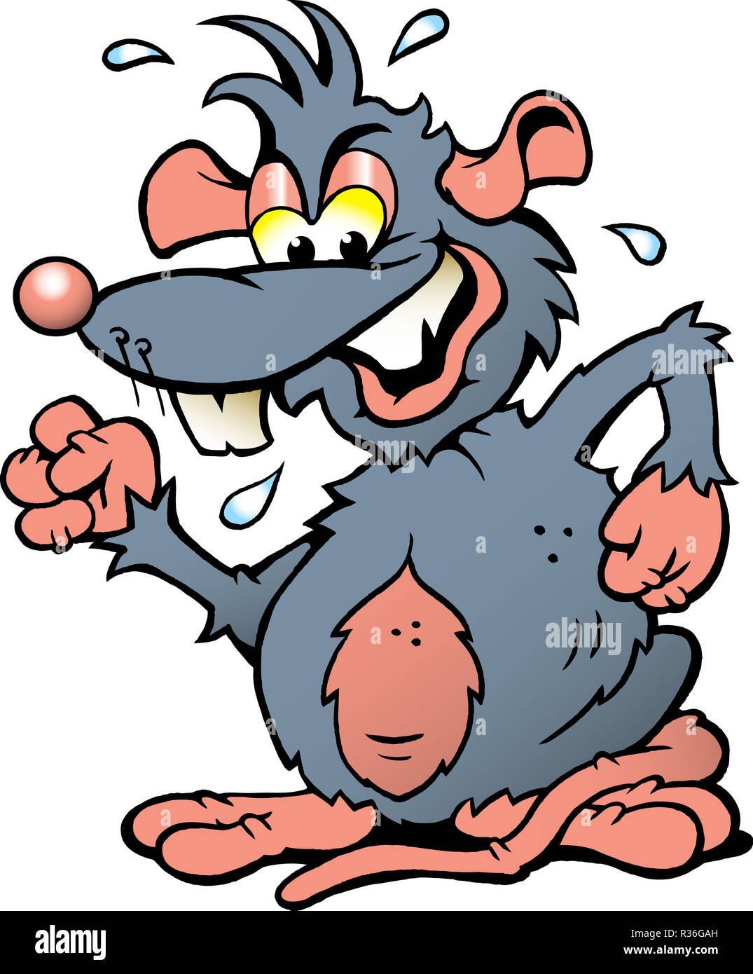 Happy cartoon rat standing smiling hi-res stock photography and images ...