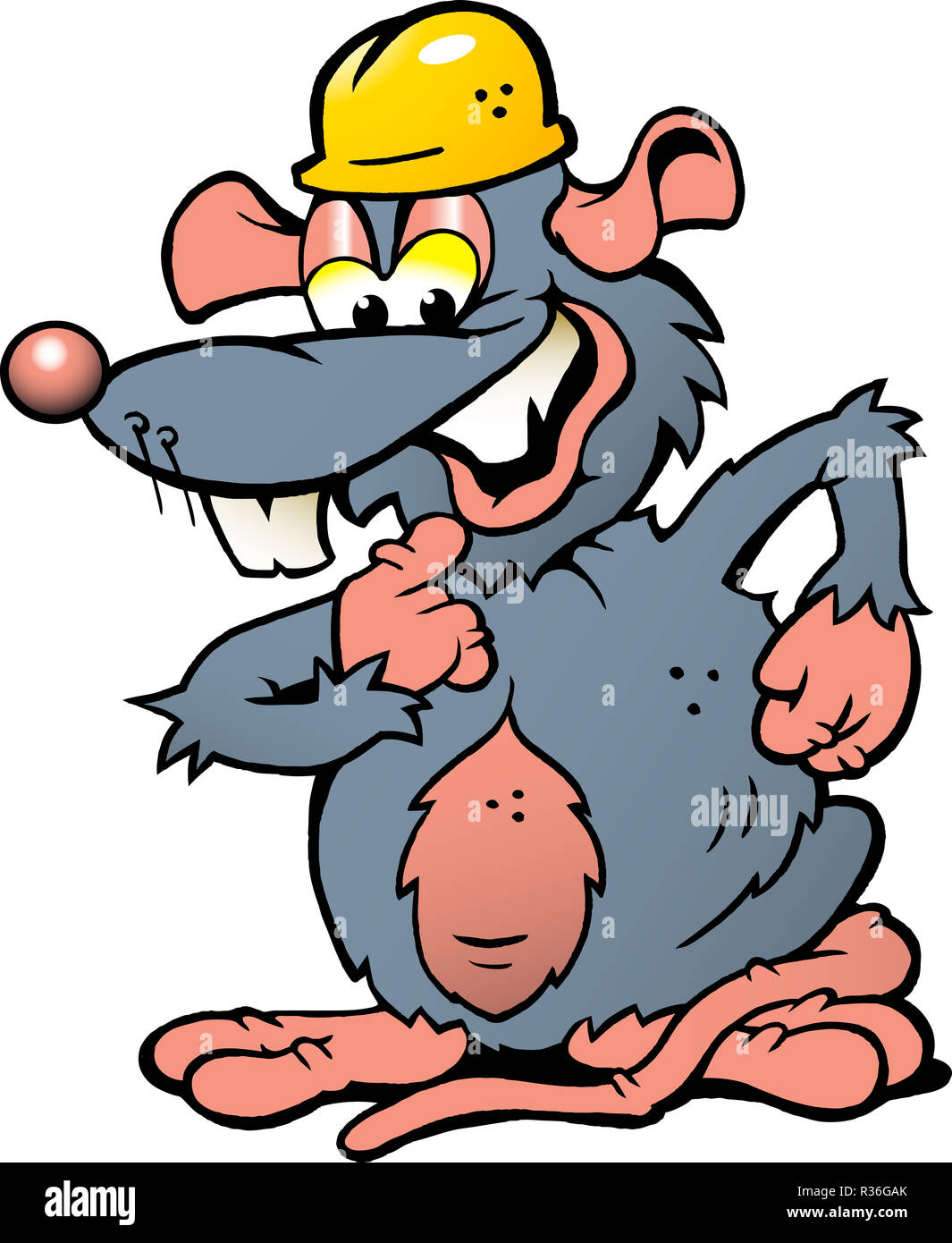 Happy cartoon rat standing smiling hi-res stock photography and images ...