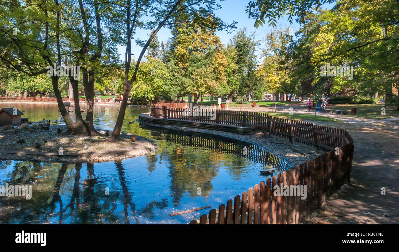 SOFIA, BULGARIA - OCTOBER 5, 2018: Landscape with Trees and gardens at ...