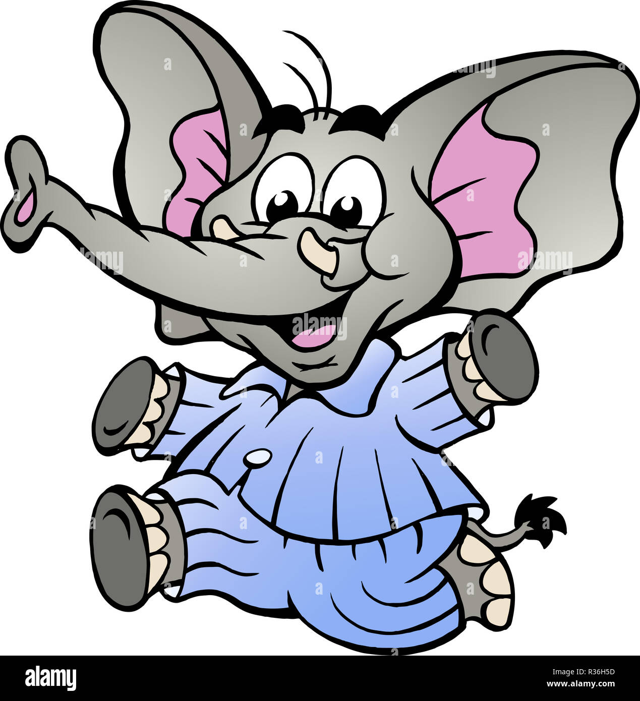 Cartoon cute baby elephant hi-res stock photography and images - Alamy