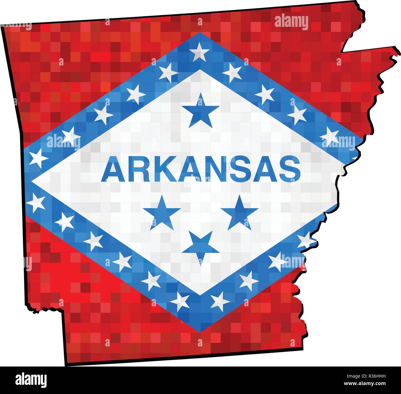 Grunge Arkansas map with flag inside - Illustration, Map of Arkansas ...