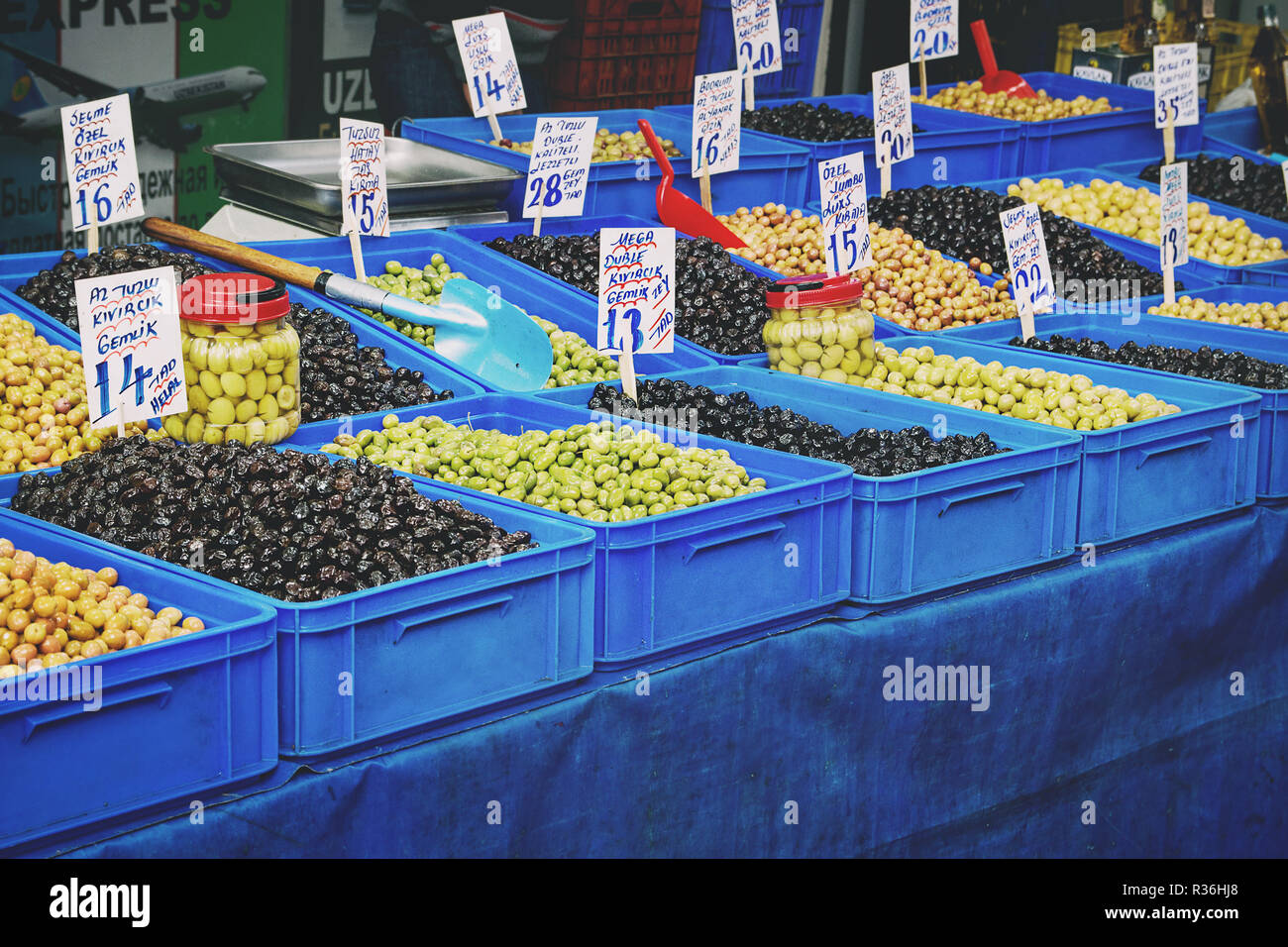 Turkish farmer market Stock Photo - Alamy