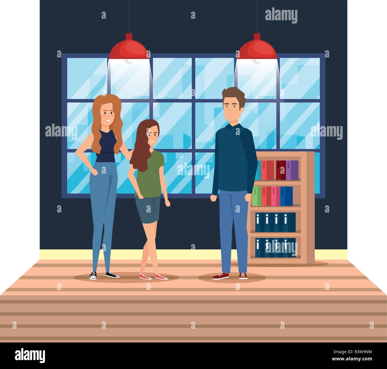 Office group diversity standing Stock Vector Images - Alamy