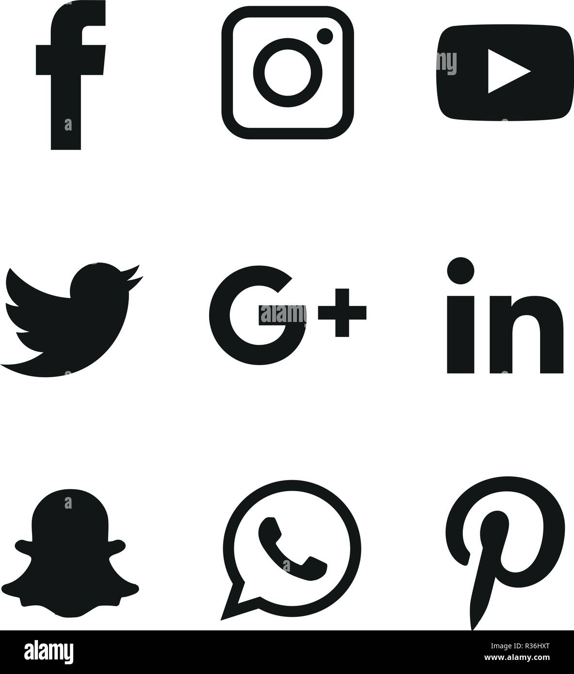 Social Media Icons Set Logo Vector Illustrator Social Media Icon