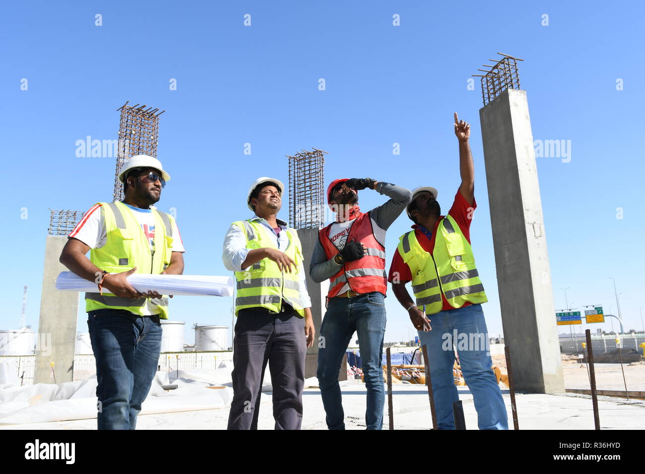 Men working together in construction projects Stock Photo - Alamy