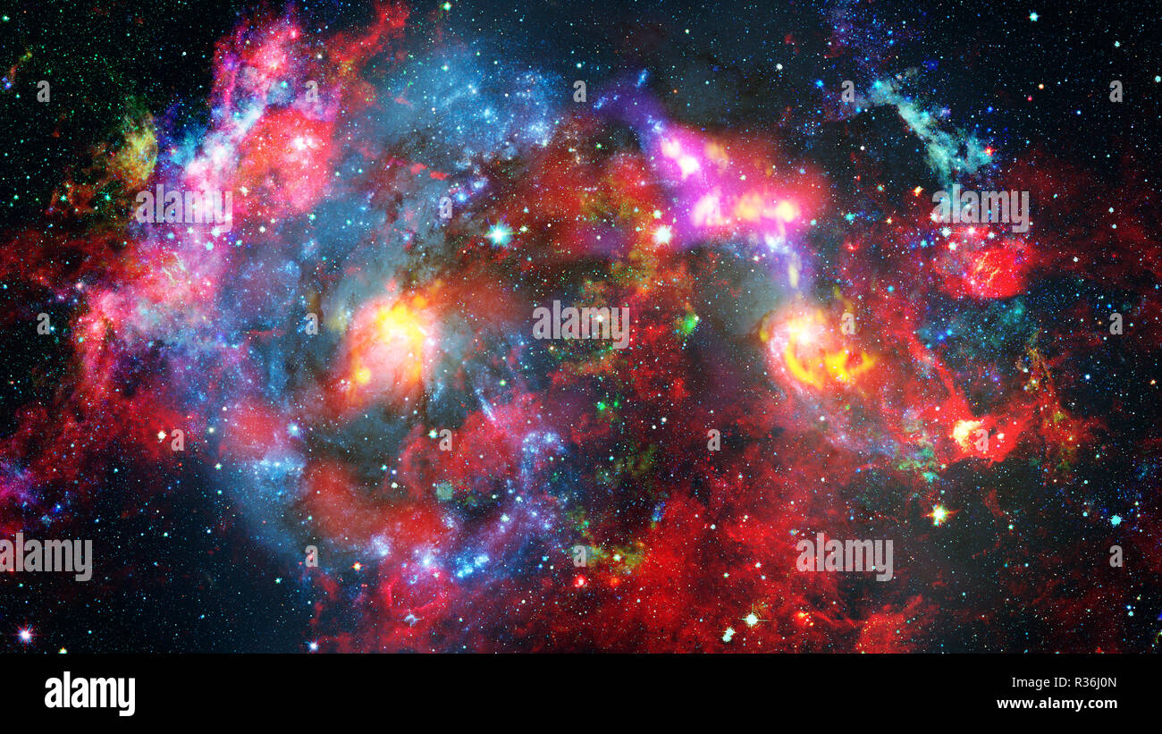 Nebula and stars in deep space, mysterious universe. Elements of this ...