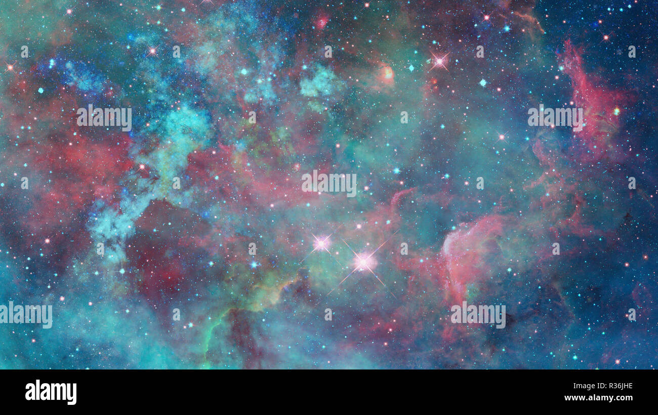 Nebula and stars in deep space. Universe galaxy. Elements of this image ...