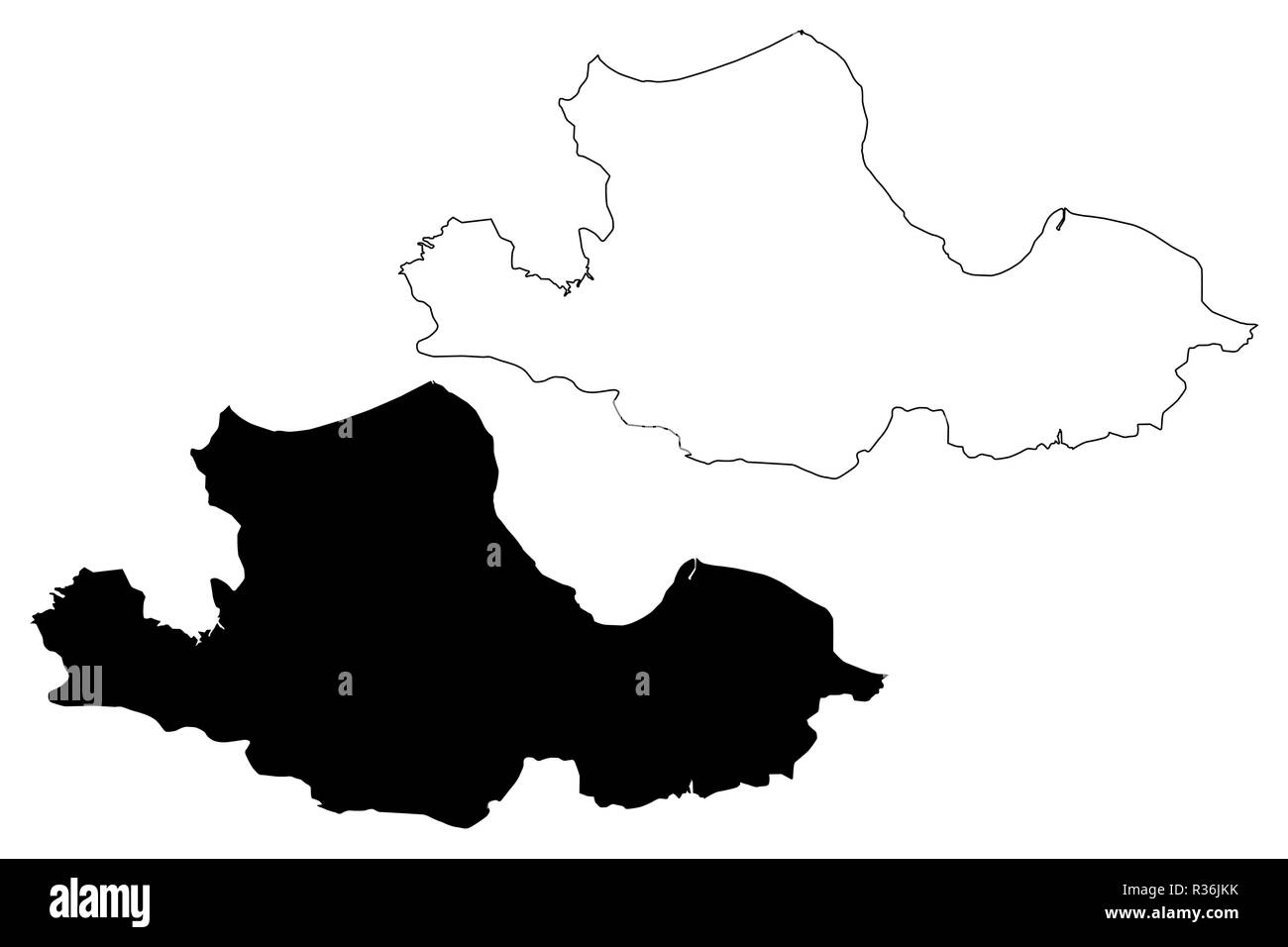 Samsun (Provinces of the Republic of Turkey) map vector illustration ...