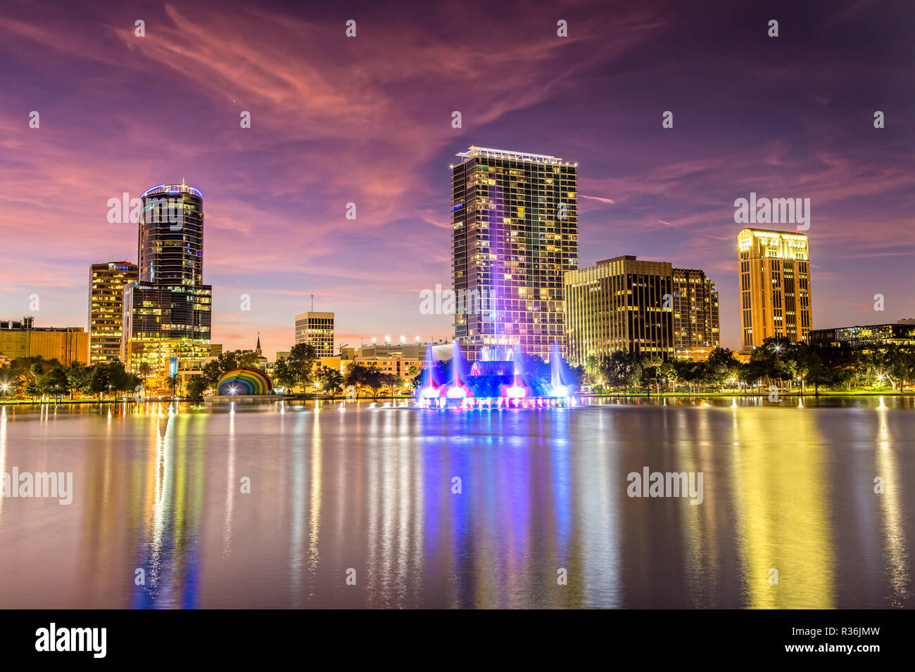Downtown orlando florida night hi-res stock photography and images - Alamy