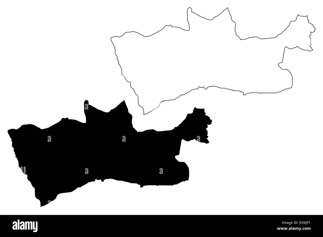 Mardin (Provinces of the Republic of Turkey) map vector illustration ...