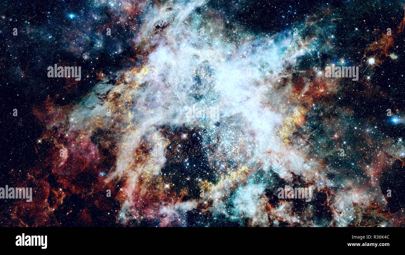 Deep space multicolor nebula stars and galaxies. Elements of this image ...