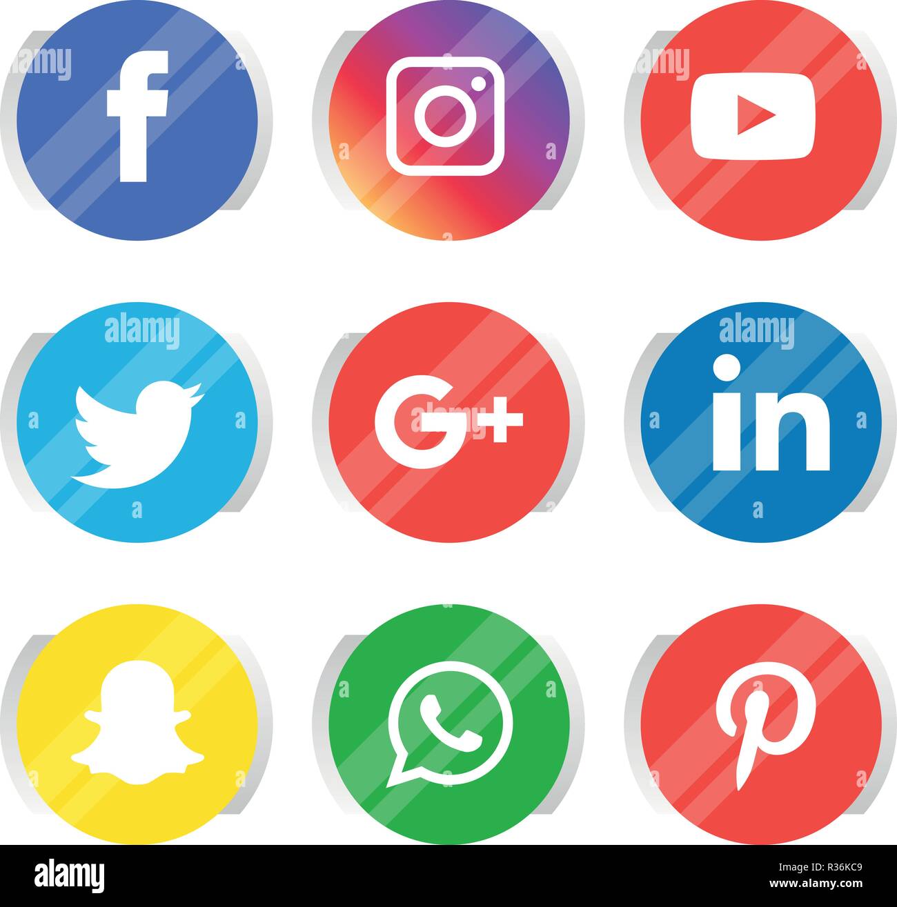 Social media icons set Logo Vector Illustrator social, media, icon ...